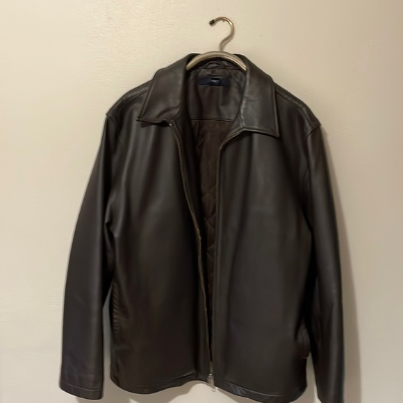 GAP | Jackets & Coats | Mens Gap Brown Leather Coat Xl | Poshmark